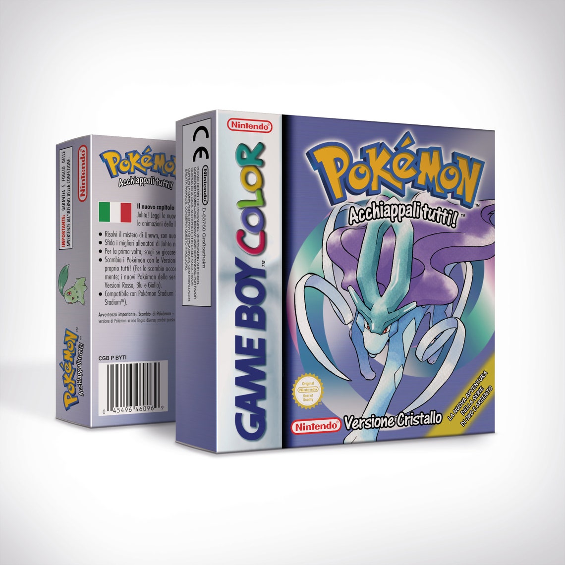 Pokemon Crystal Box for Game Boy Nintendo 7 Regions HQ - Etsy