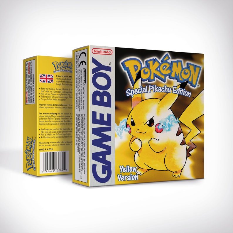 Pokemon Yellow Box for Game Boy Nintendo UK/NL Version HQ - Etsy