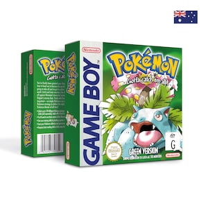 Pokemon Green Box for Game Boy Nintendo - 4 Regions - HQ - Inner Tray ...