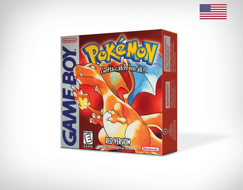 Pokemon Red Box for Game Boy Nintendo US Version HQ - Etsy