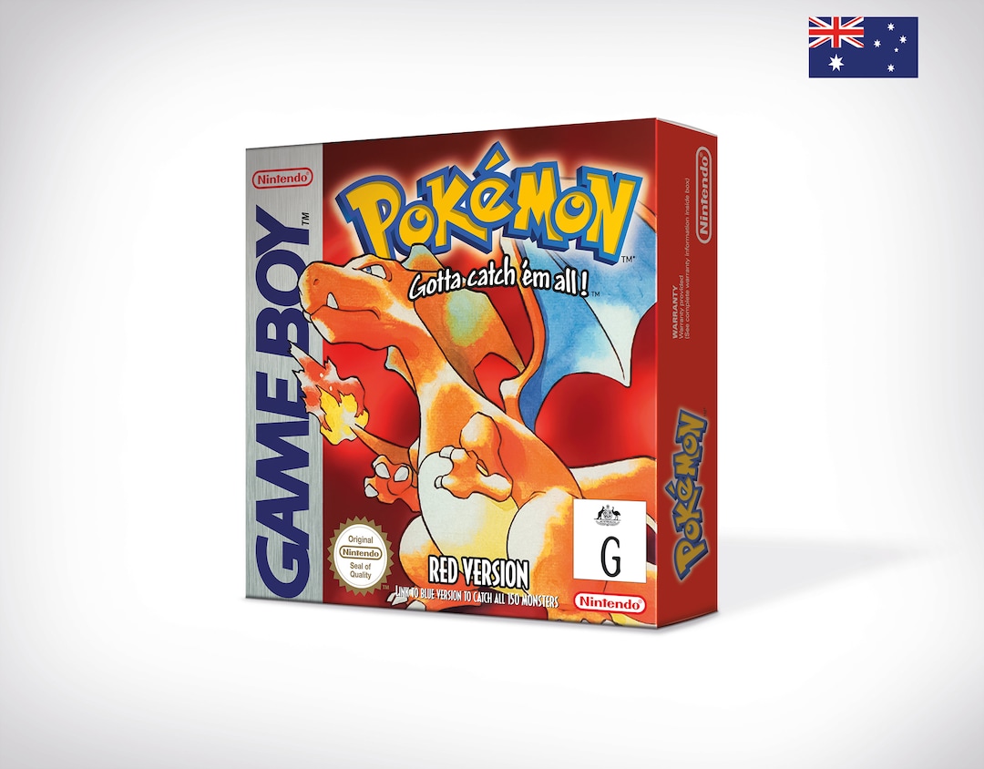 Pokemon Red Box for Game Boy Nintendo - AUS Version - HQ - Inner Tray ...