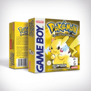 Pokemon Yellow Box for Game Boy Nintendo - 7 Regions - HQ - Inner Tray ...