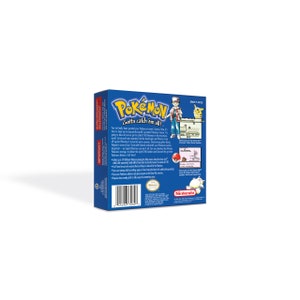 Pokemon Blue Box for Game Boy Nintendo - US Version - HQ - Inner Tray ...