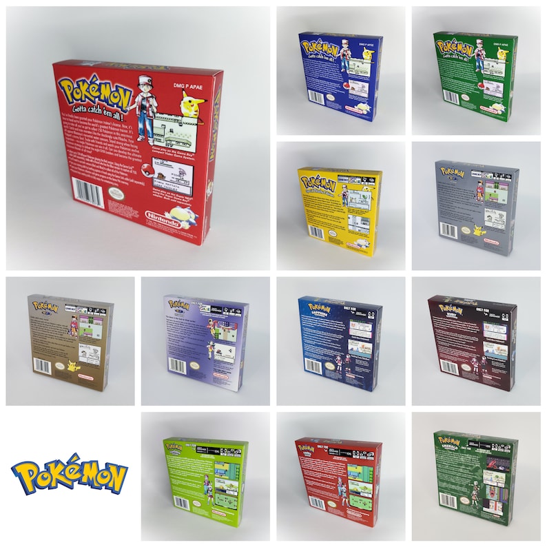 Pokemon All Versions Reproduction Replacement 12 Boxes for - Etsy