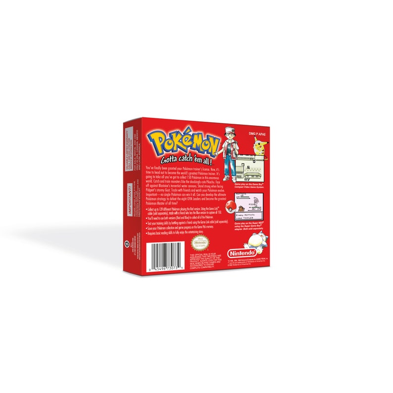 Pokemon Red Box for Game Boy Nintendo US Version HQ - Etsy