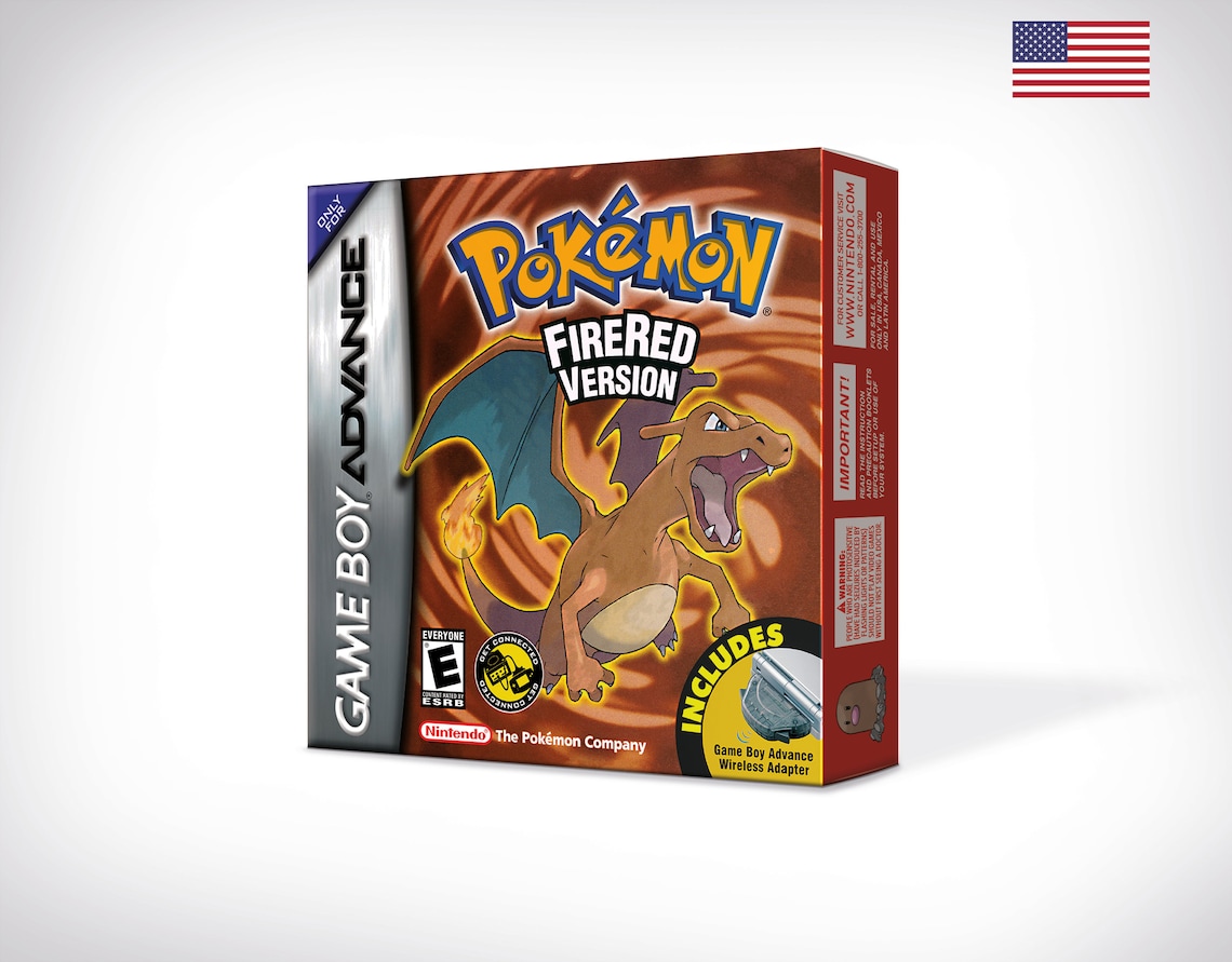Pokemon Firered Box for Game Boy Nintendo US Version HQ - Etsy