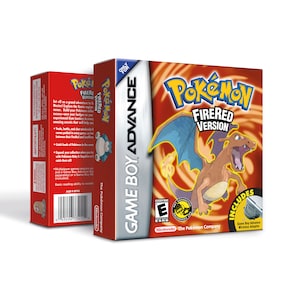 Pokemon Firered Box for Game Boy Nintendo - US Version - HQ - Inner ...