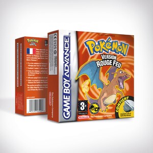 Pokemon Firered Box for Game Boy Nintendo - 7 Regions - HQ - Inner Tray ...