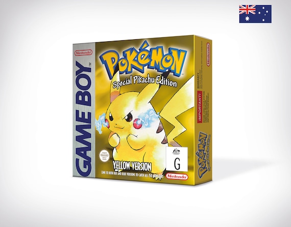 Pokemon Yellow Box for Game Boy Nintendo AUS Version HQ - Etsy