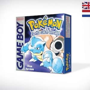 Pokemon Blue Box for Game Boy Nintendo - UK/NL Version - HQ - Inner ...
