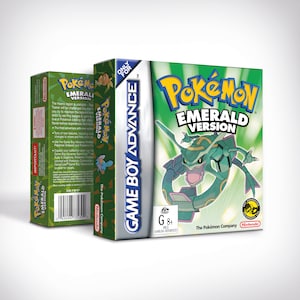 Pokemon Emerald Box for Game Boy Nintendo - 7 Regions - HQ - Inner Tray ...