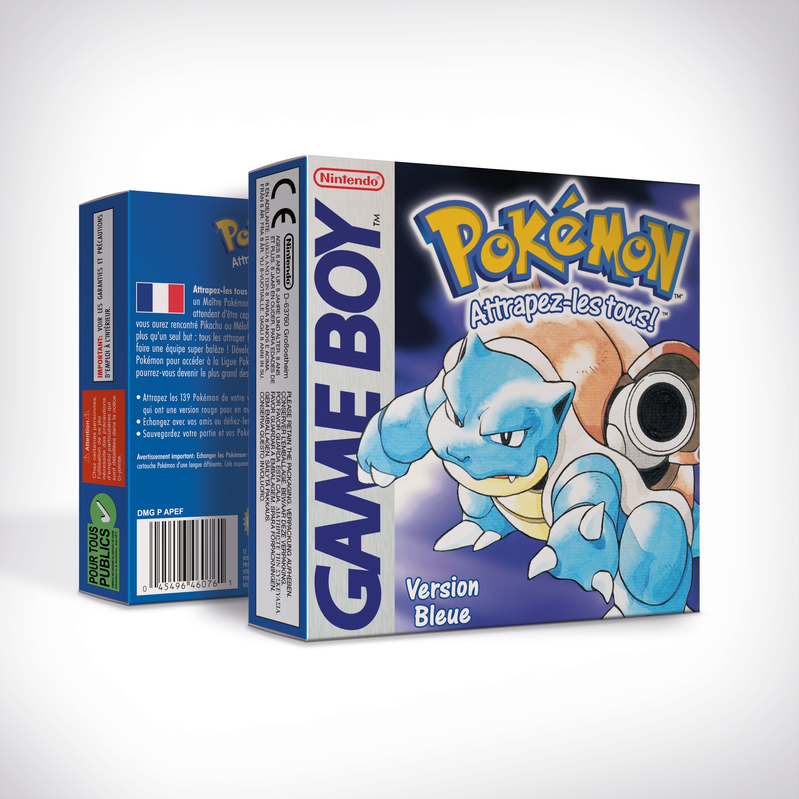 Pokemon Blue Box for Game Boy Nintendo 7 Regions HQ - Etsy
