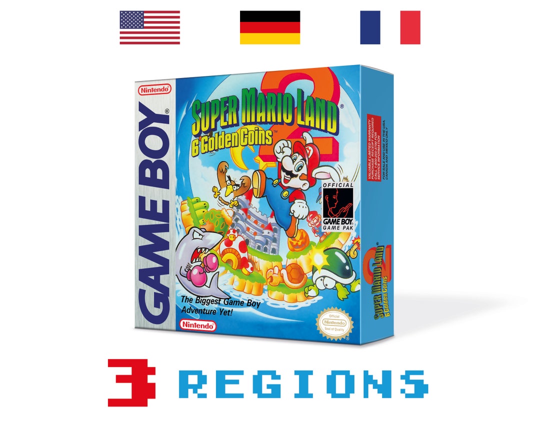 Super Mario Land 2: 6 Golden Coins Box for Game Boy Nintendo - 3 ...