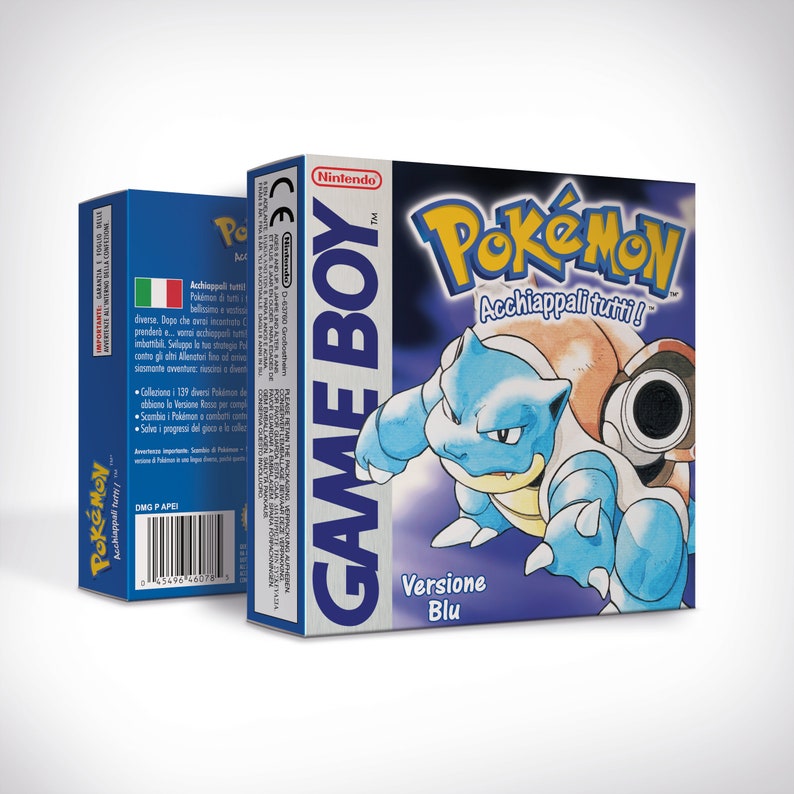 Pokemon Blue Box for Game Boy Nintendo 7 Regions HQ - Etsy