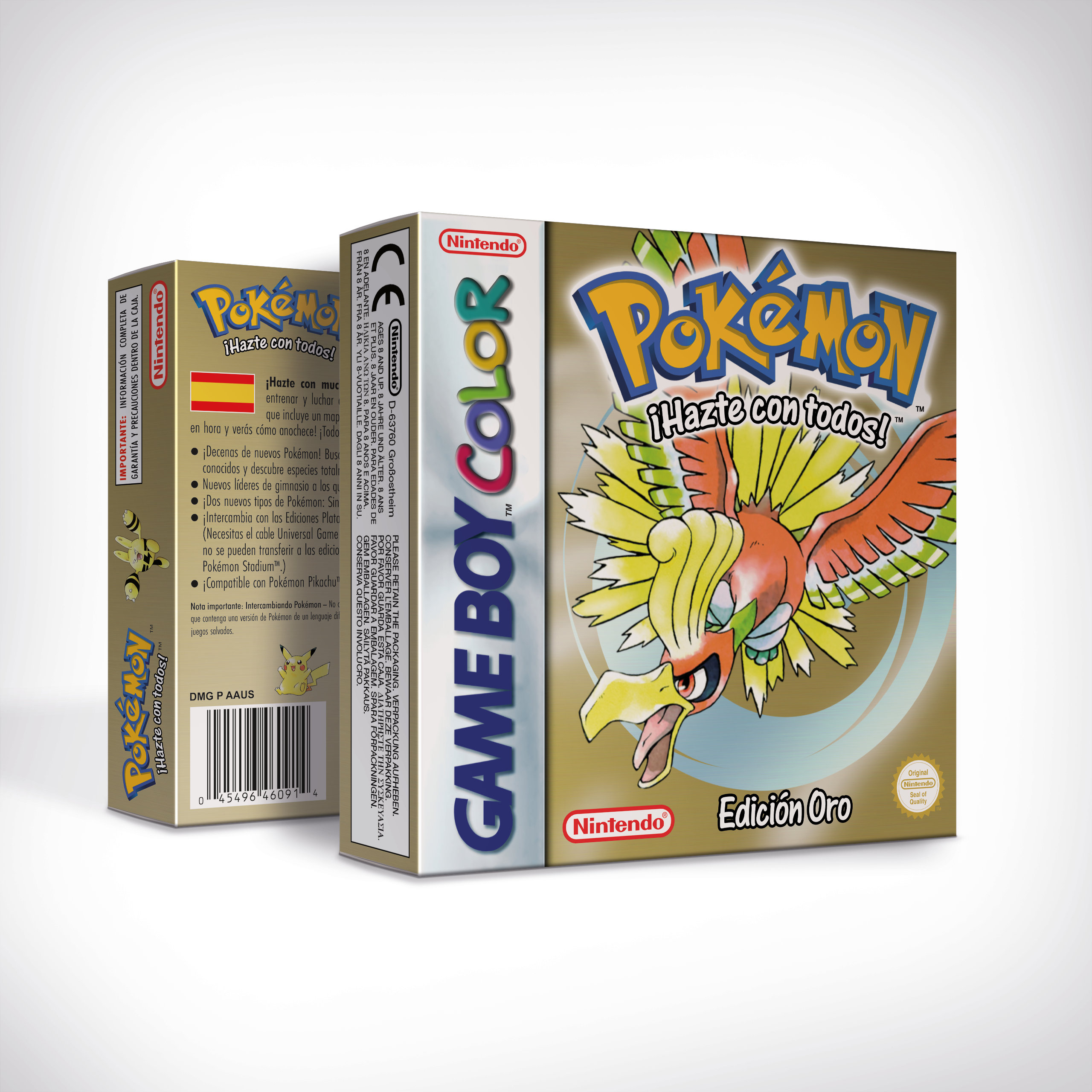 Pokemon Gold Box for Game Boy Nintendo 7 Regions HQ - Etsy