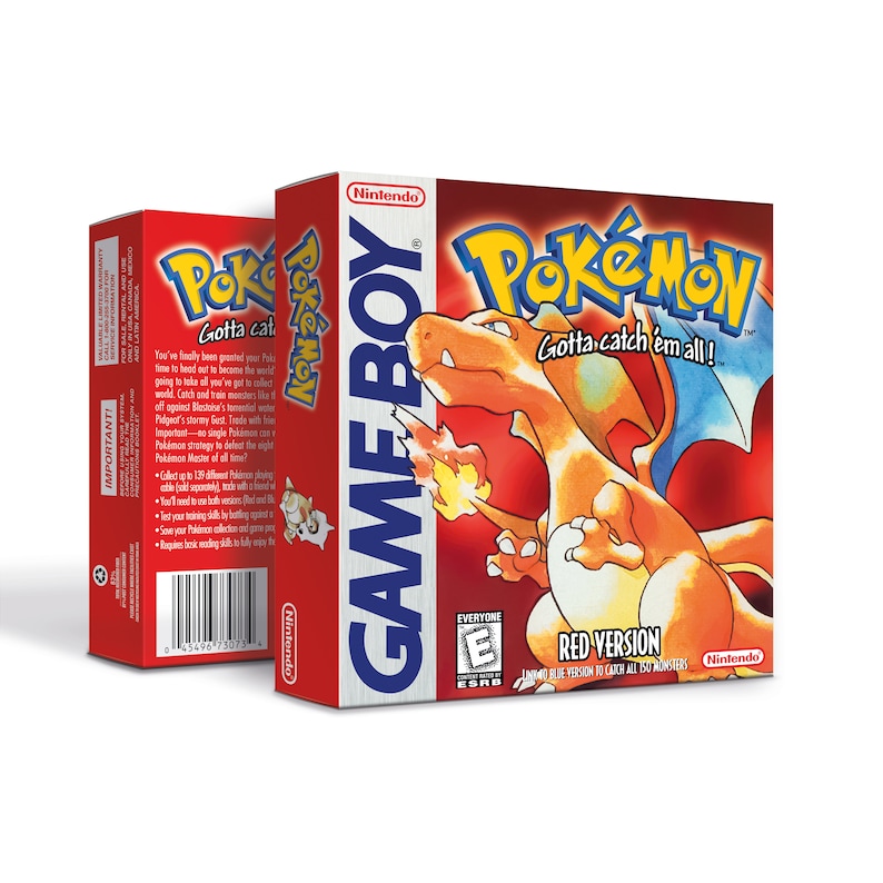 Pokemon Red Box for Game Boy Nintendo US Version HQ - Etsy