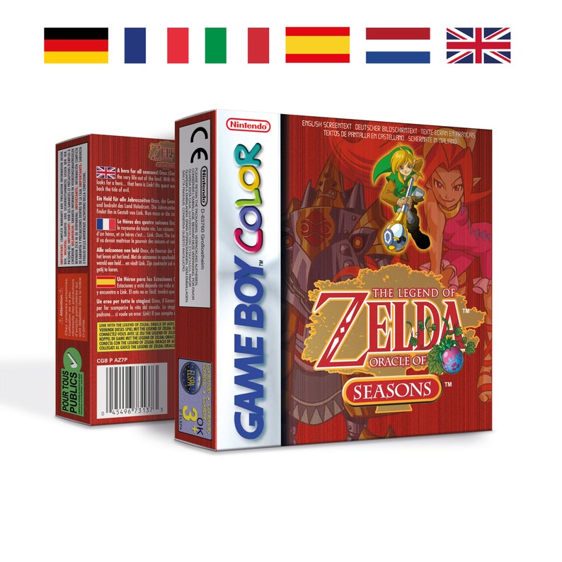 The Legend of Zelda Oracle of Seasons Box for Game Boy Nintendo - 3 ...