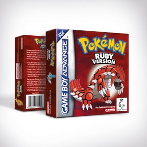 Pokemon Ruby Box for Game Boy Nintendo - 7 Regions - HQ - Inner Tray ...