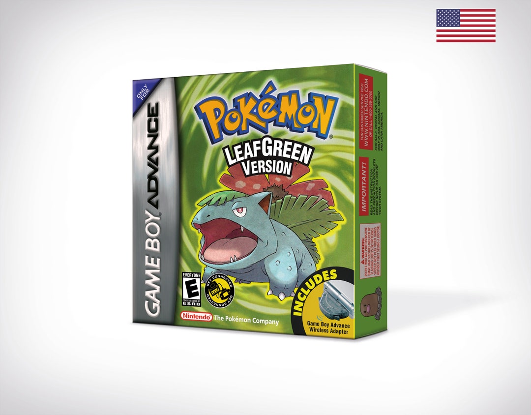 Pokemon Leafgreen Box for Game Boy Nintendo US Version HQ - Etsy