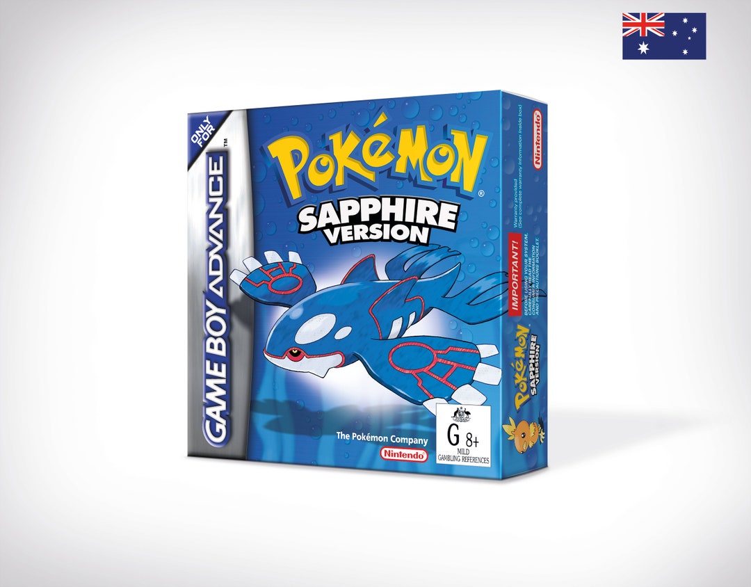 Pokemon Sapphire Box for Game Boy Nintendo - AUS Version - HQ - Inner ...