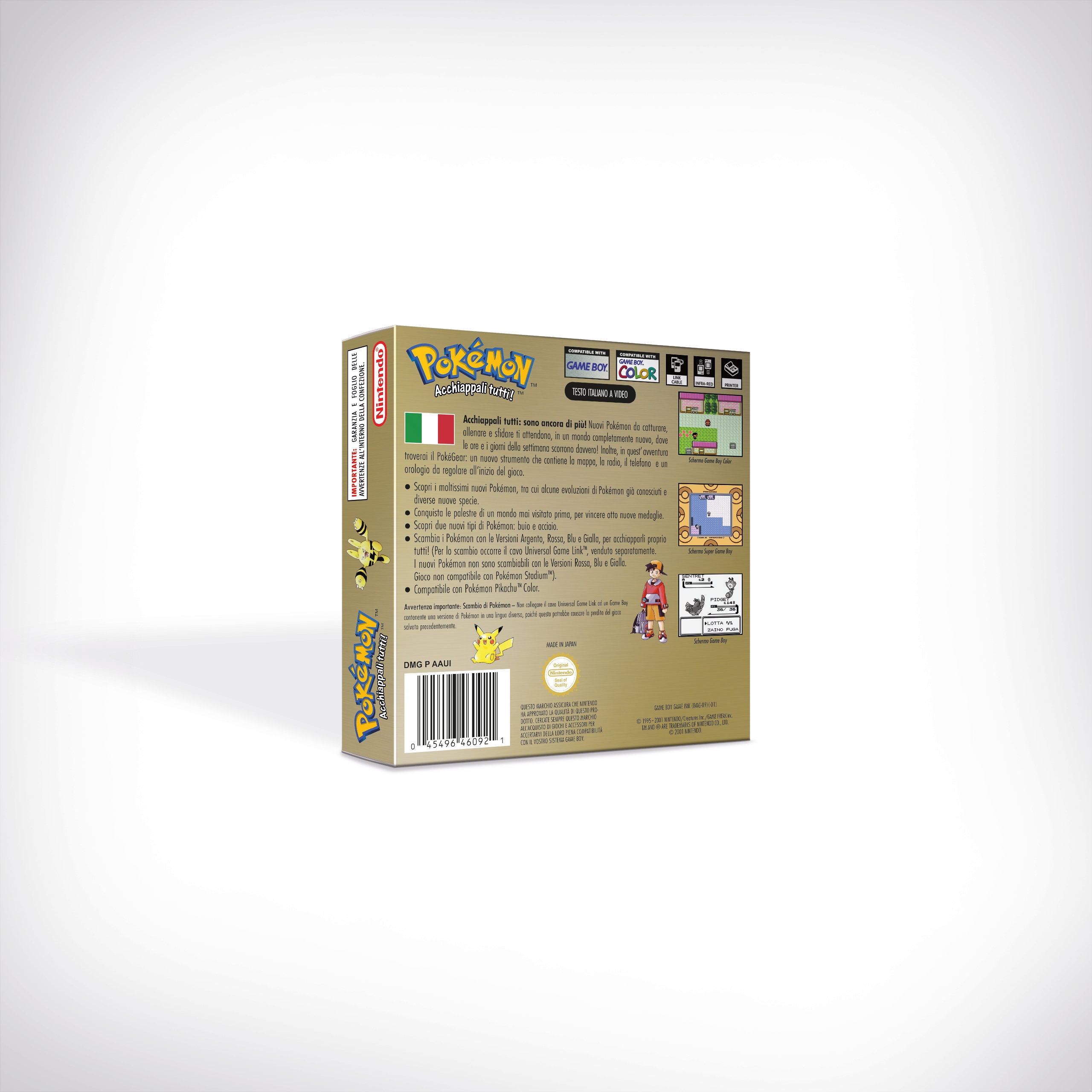 Pokemon Oro Box for Game Boy Nintendo IT Version HQ - Etsy