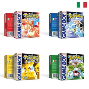 Pokemon Red Blue Yellow Green 4 Boxes for Game Boy Nintendo - 7 Regions ...