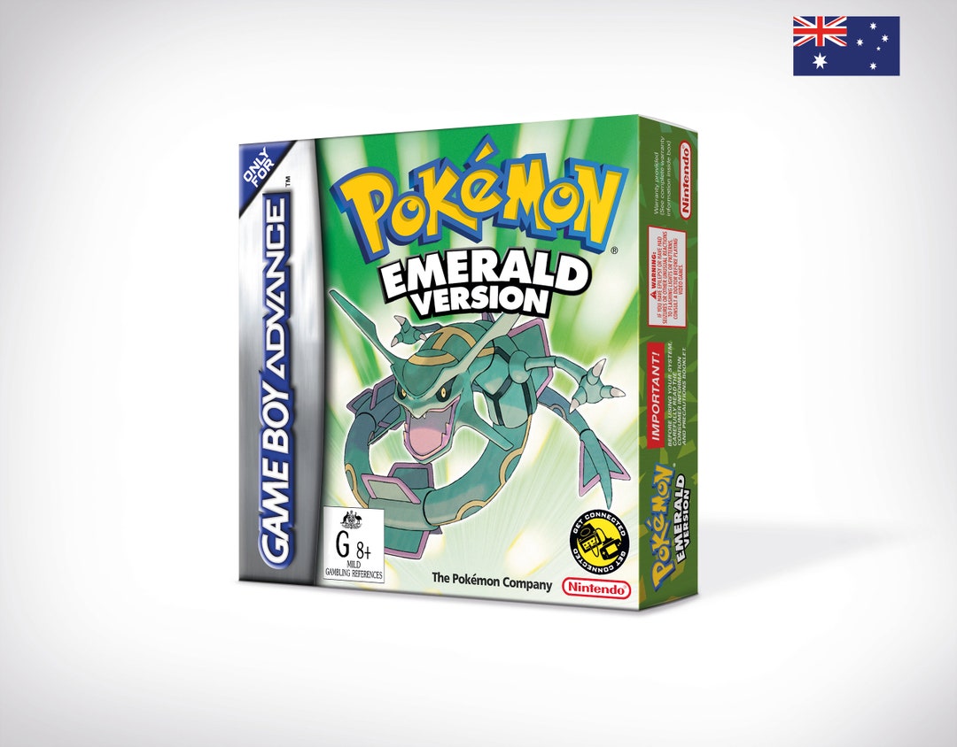 Pokemon Emerald Box for Game Boy Nintendo - AUS Version - HQ - Inner ...