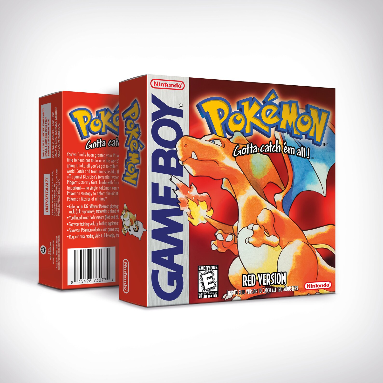 Pokemon Red Box for Game Boy Nintendo 7 Regions HQ Inner - Etsy