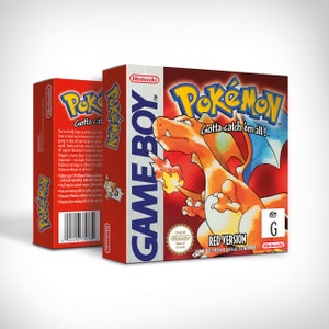 Pokemon Red Box for Game Boy Nintendo - 7 Regions - HQ - Inner Tray ...