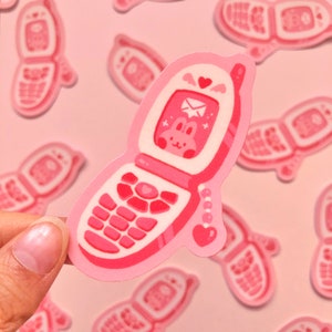 Cherry’s Calling Flip Phone Vinyl Sticker | Matte Waterproof Vinyl ...