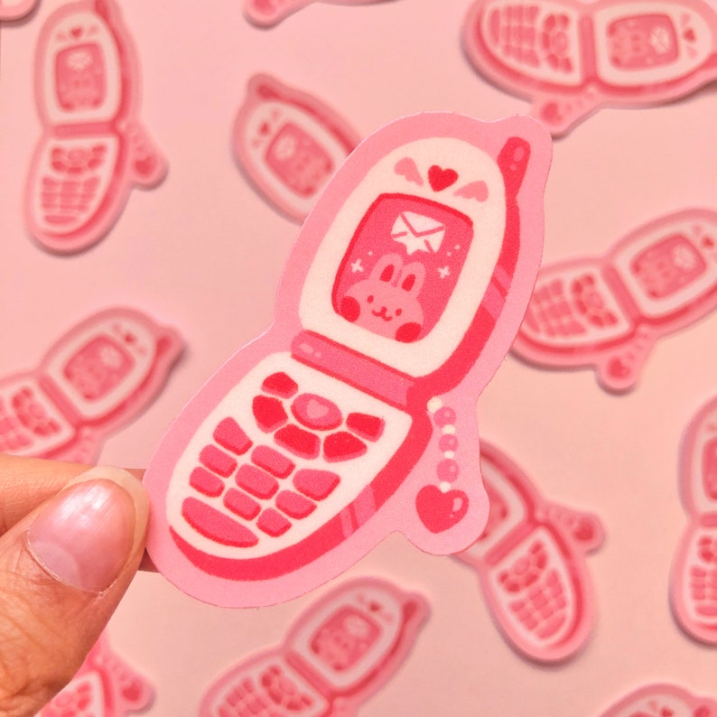 Cherry’s Calling Flip Phone Vinyl Sticker | Matte Waterproof Vinyl ...