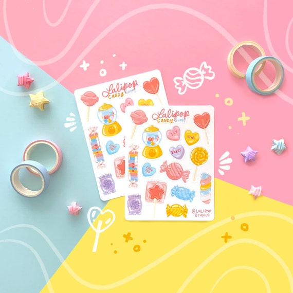Candy Shop Sticker Sheet Cute Candy Stickers Bullet - Etsy