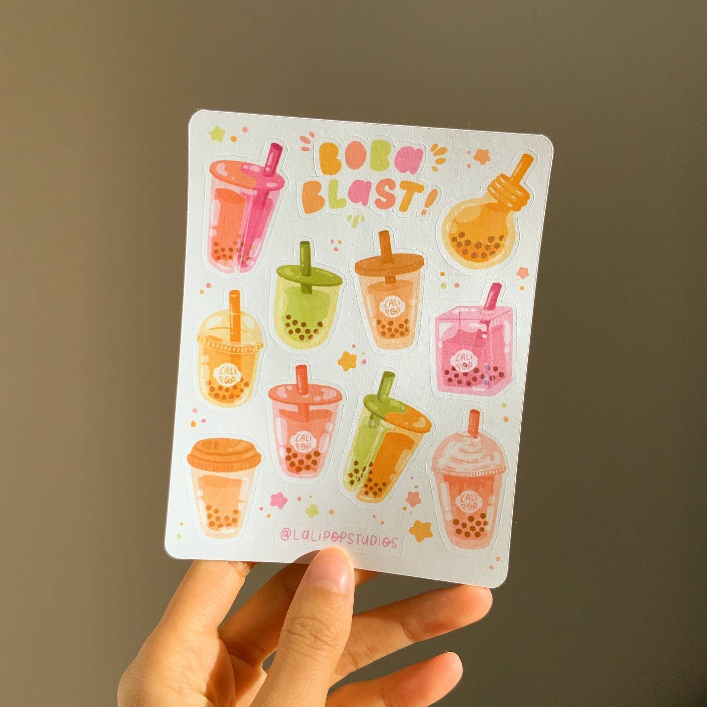 Boba Blast Sticker Sheet Cute Bubble Tea Stickers Bullet | Etsy