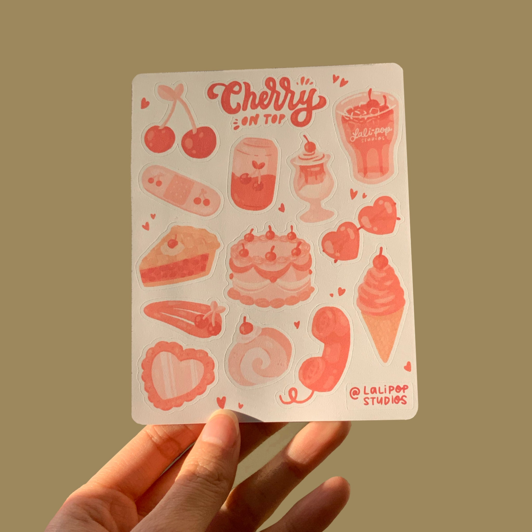 Cherry on Top Sticker Sheet Cute Cherry Stickers Bullet - Etsy