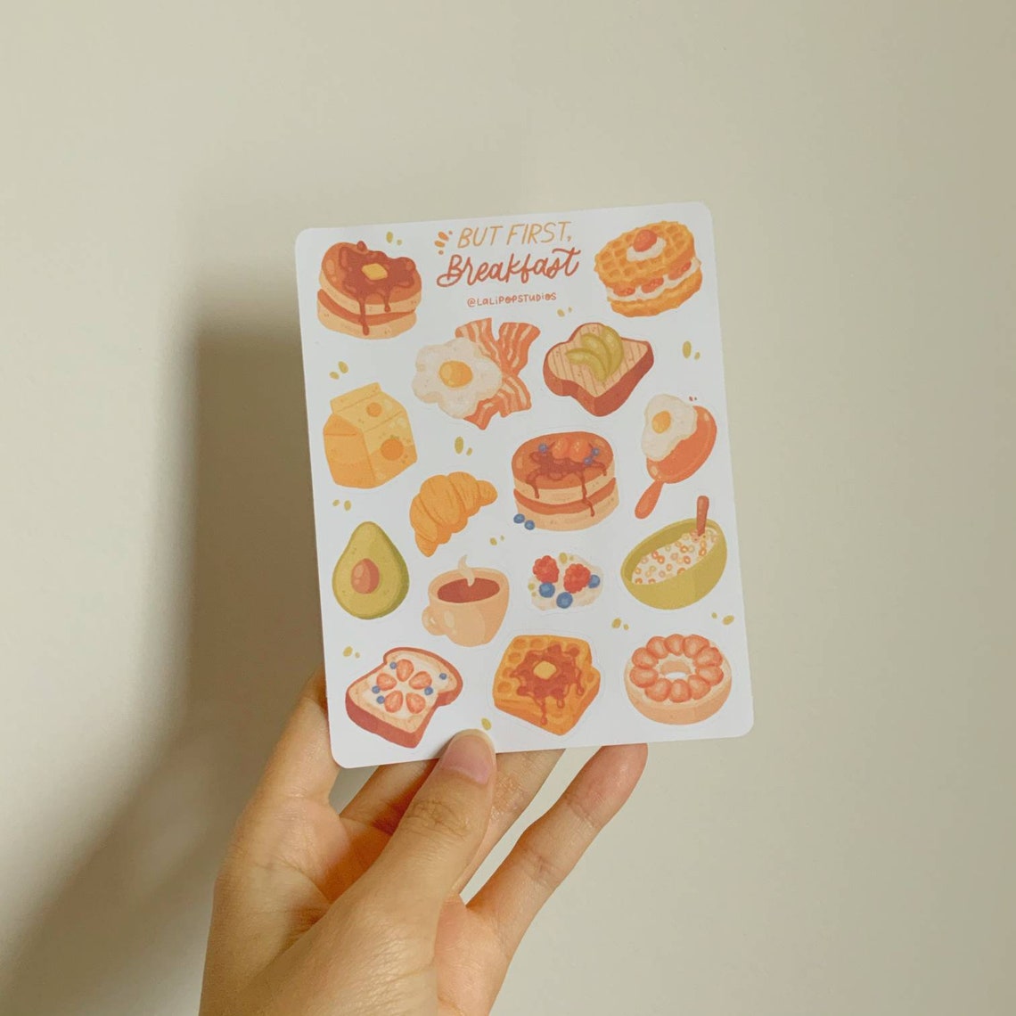 Breakfast Sticker Sheet Aesthetic Breakfast Stickers Bullet - Etsy
