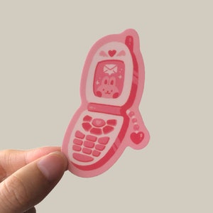 Cherry’s Calling Flip Phone Vinyl Sticker | Matte Waterproof Vinyl ...