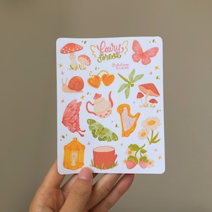 Fairy Forest Sticker Sheet | Aesthetic Fairycore Stickers, Bullet ...