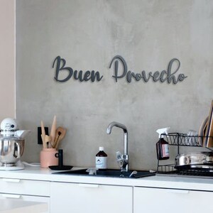 Buen Provecho, Buen Provecho Kitchen Sign, Kitchen Wood Sign, Buen ...