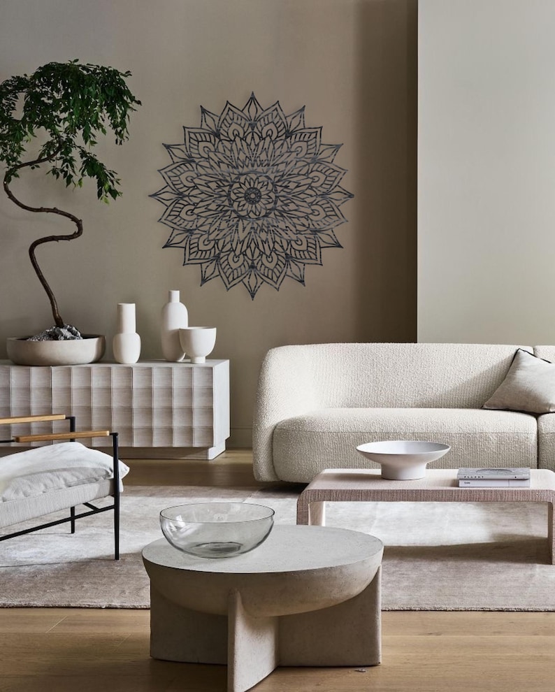 Elegant Wooden Mandala, Wood Wall Art Decor,flower, Wooden Decoration ...
