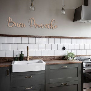 Buen Provecho, Buen Provecho Kitchen Sign, Kitchen Wood Sign, Buen ...
