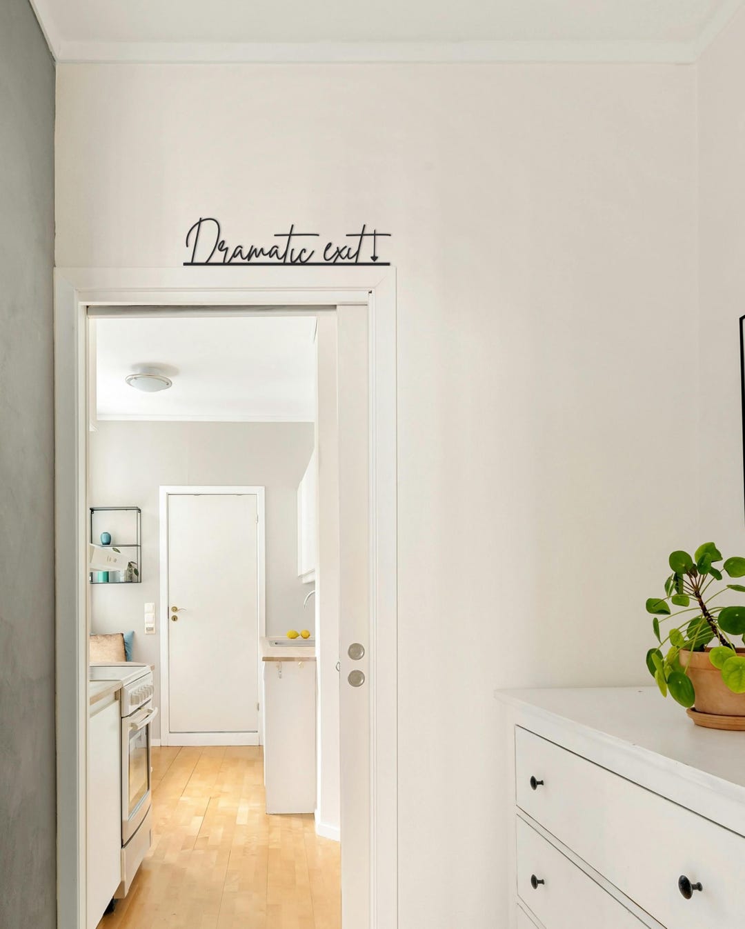 Dramatic Exit Door Sign, Dramatic Exit Wall Art, Door Topper, Door ...