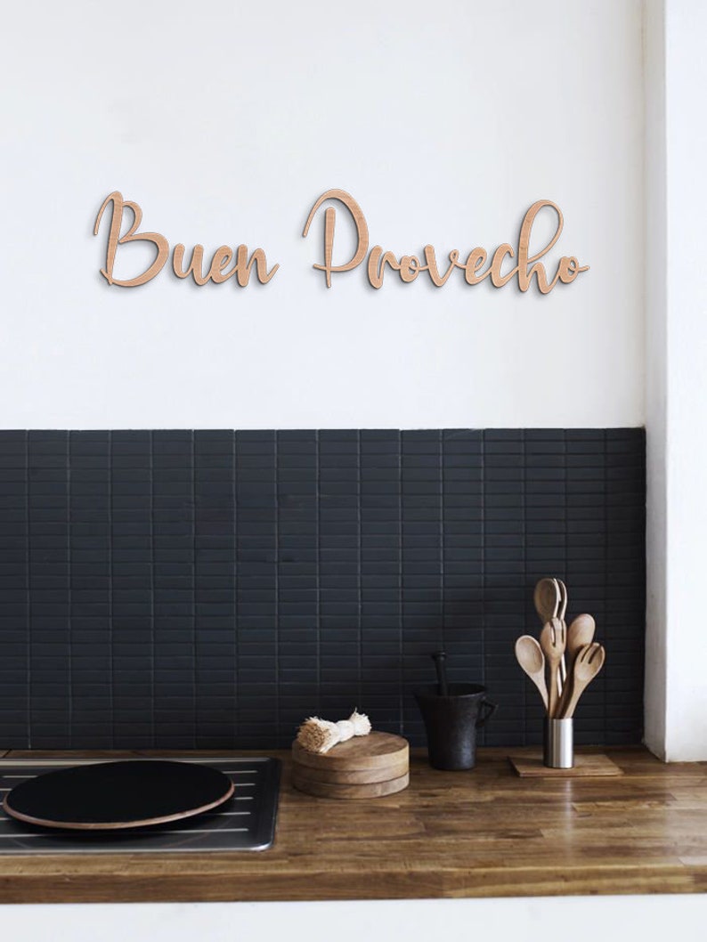 Buen Provecho Buen Provecho Kitchen Sign Kitchen Wood Sign - Etsy
