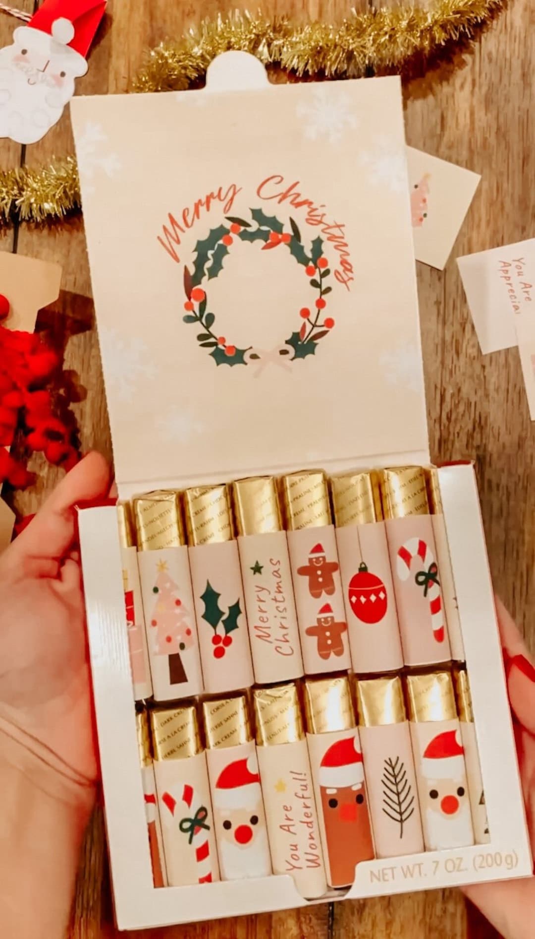 Merci Chocolate Wrappers, Christmas Gift, Teacher's Gift, Christmas ...