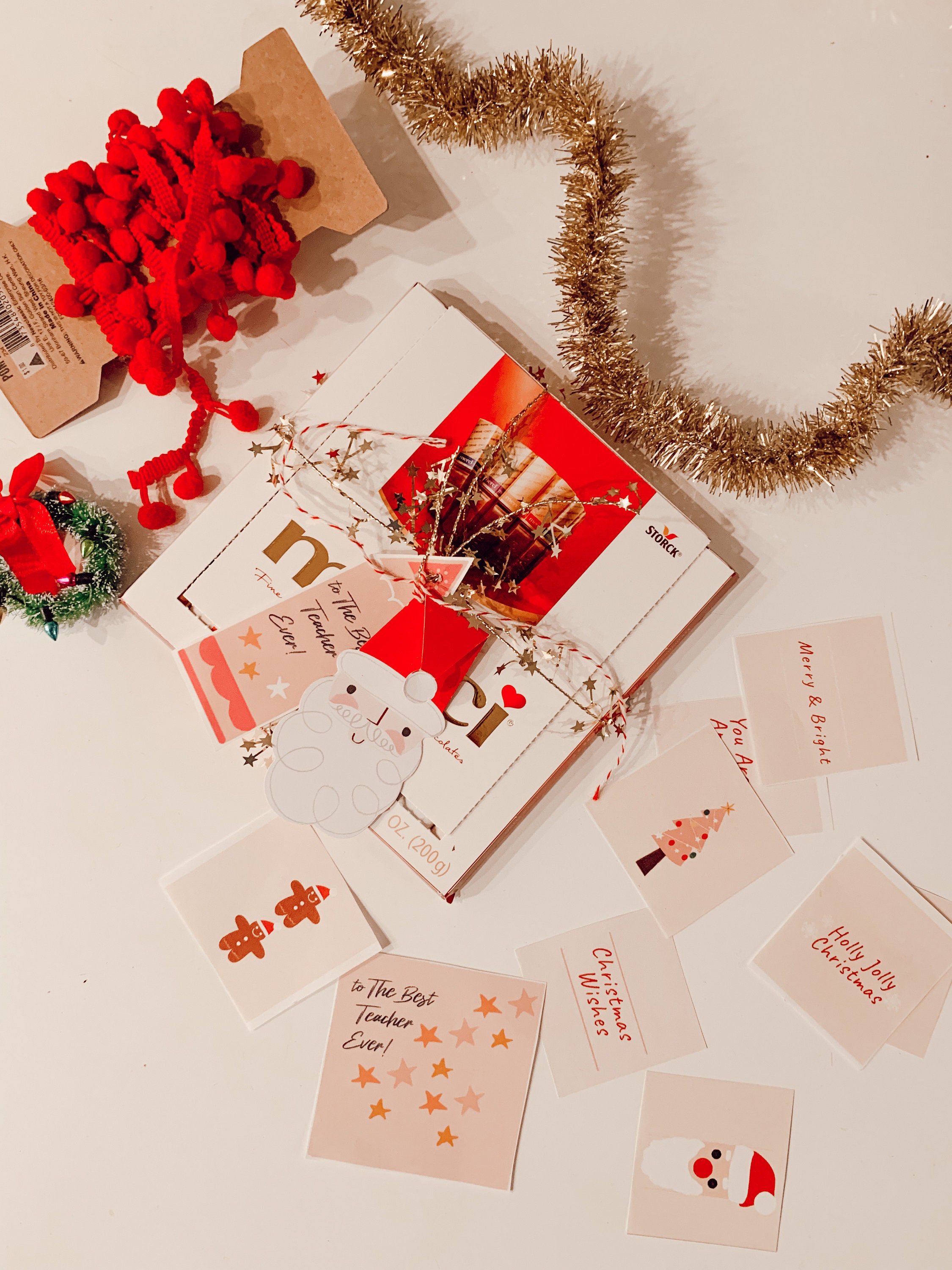 Merci Chocolate Wrappers, Christmas Gift, Teacher's Gift, Christmas ...