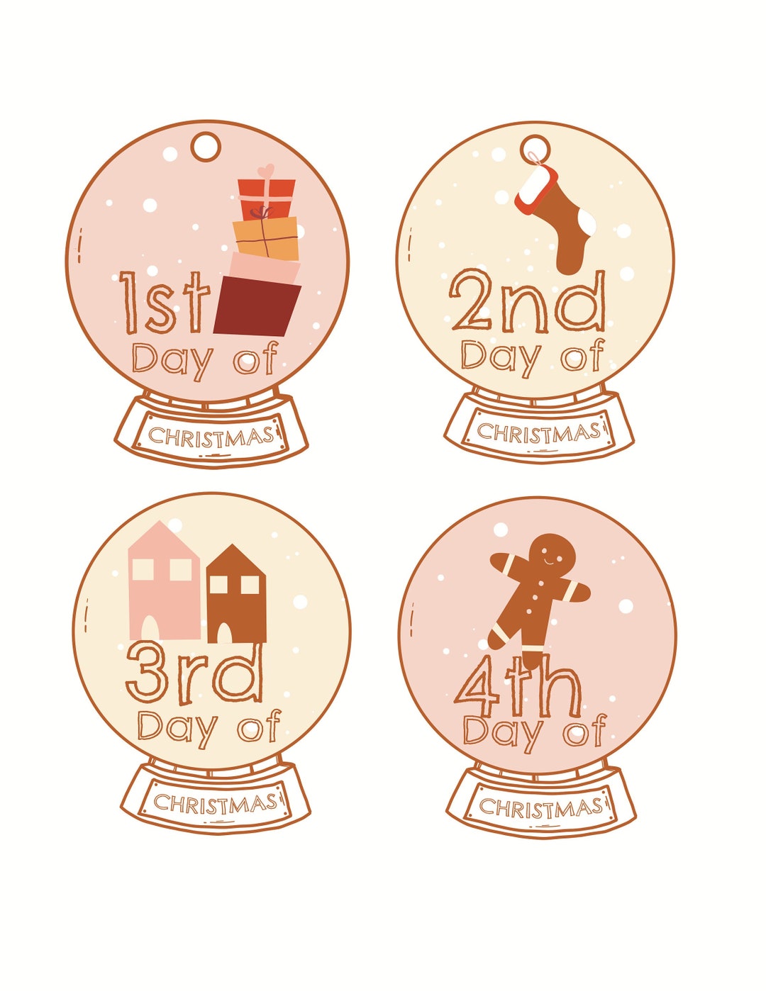 12 Days of Christmas Gift Tags, Christmas Gift Tags, Gift Wrapping ...