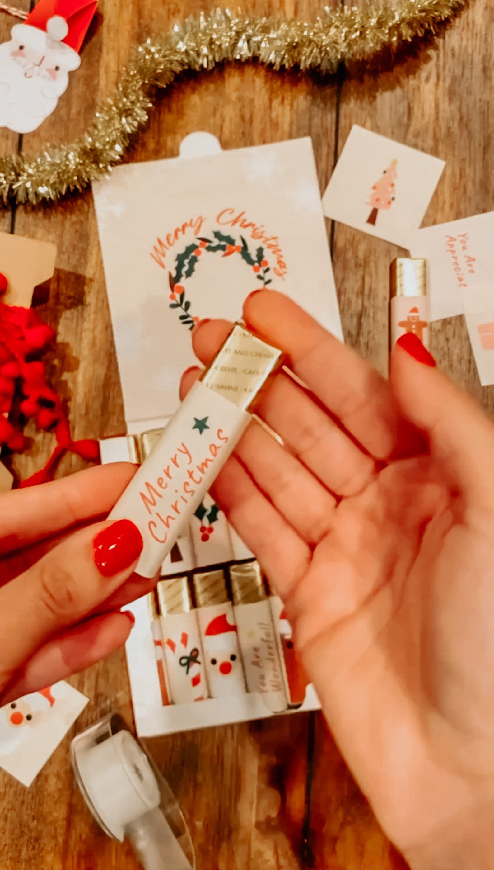 Merci Chocolate Wrappers, Christmas Gift, Teacher's Gift, Christmas ...