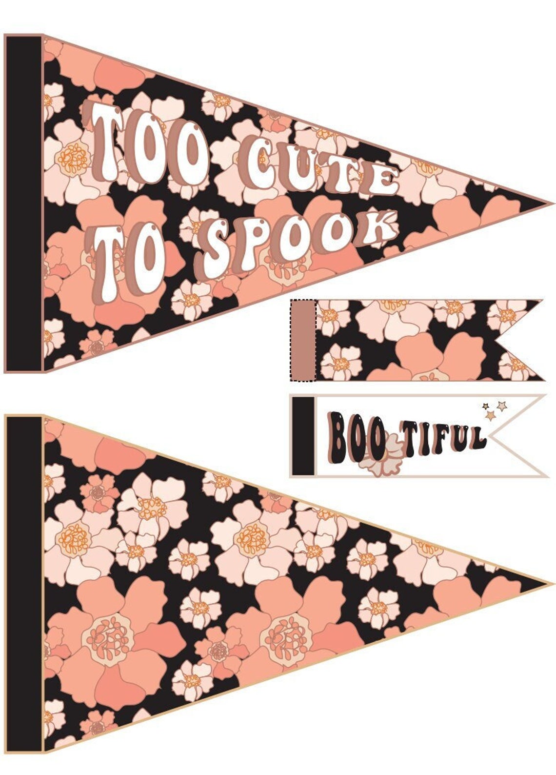 Halloween Pennant, Boo Basket, Spooky Pennant, Spooky Printable ...