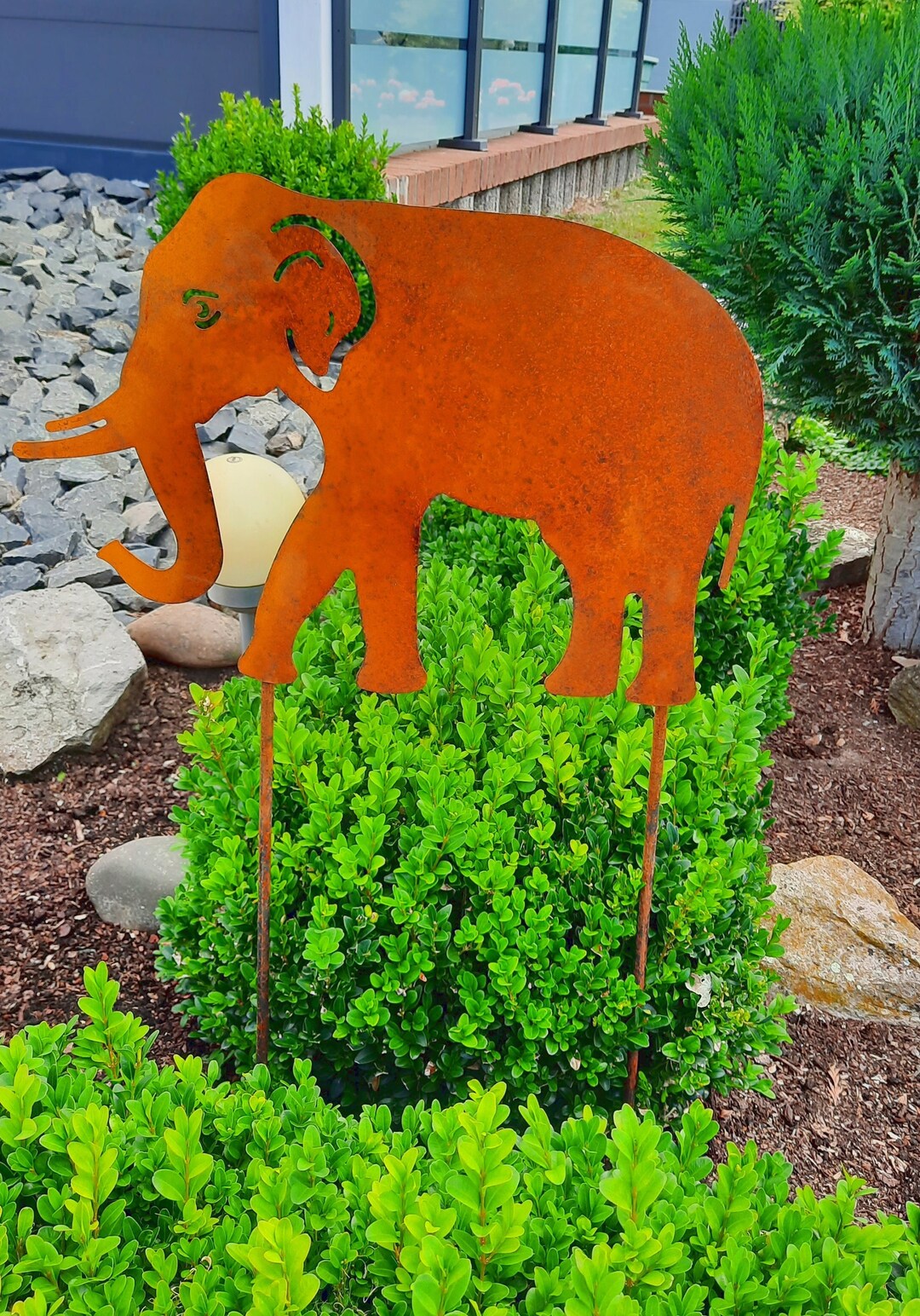 Garden Plug Elephant "eddy" Made of High-quality CORTEN Steel - Etsy