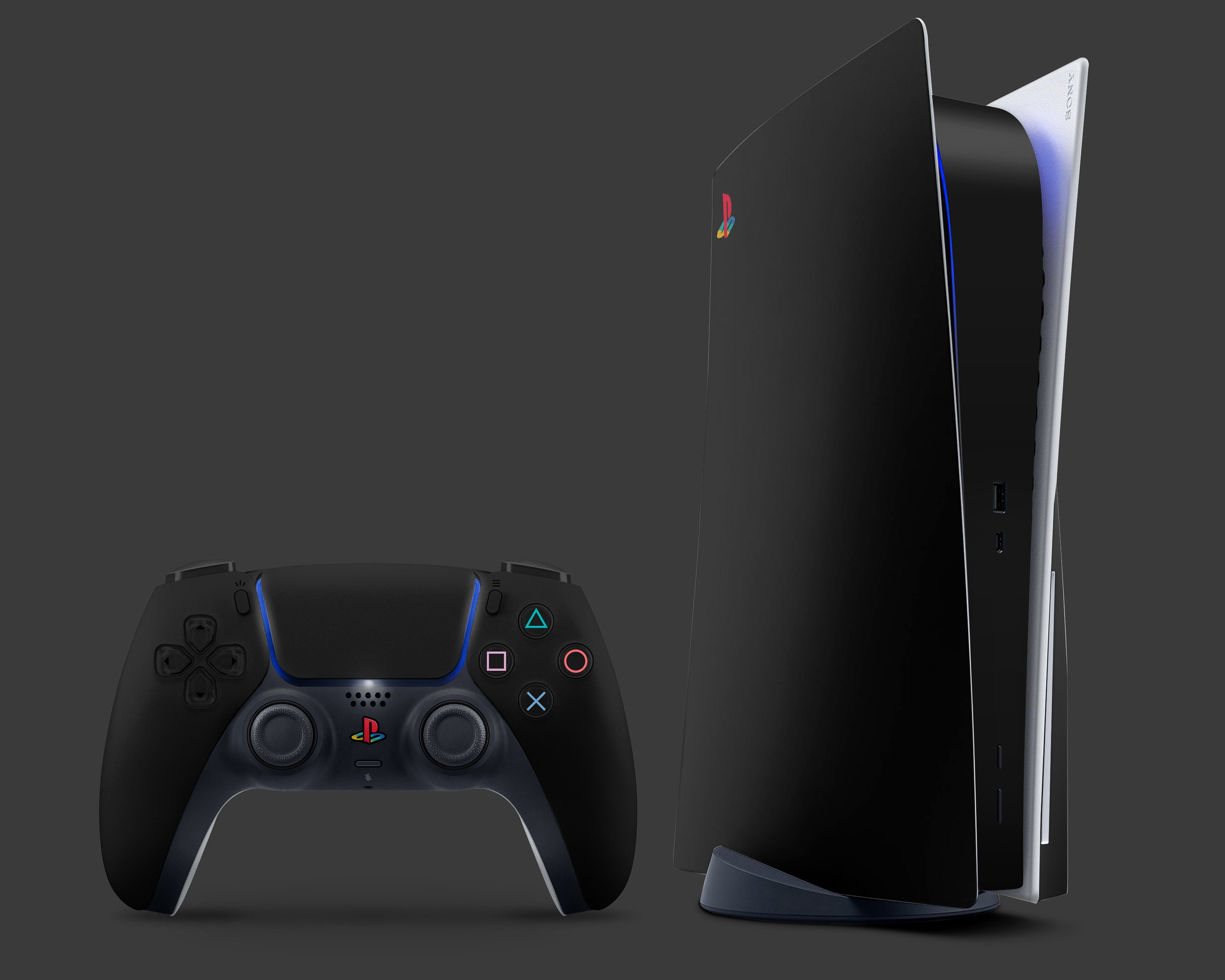 Classic Retro Black PS5 Skin Navy Red Khaki Green Playstation - Etsy Canada