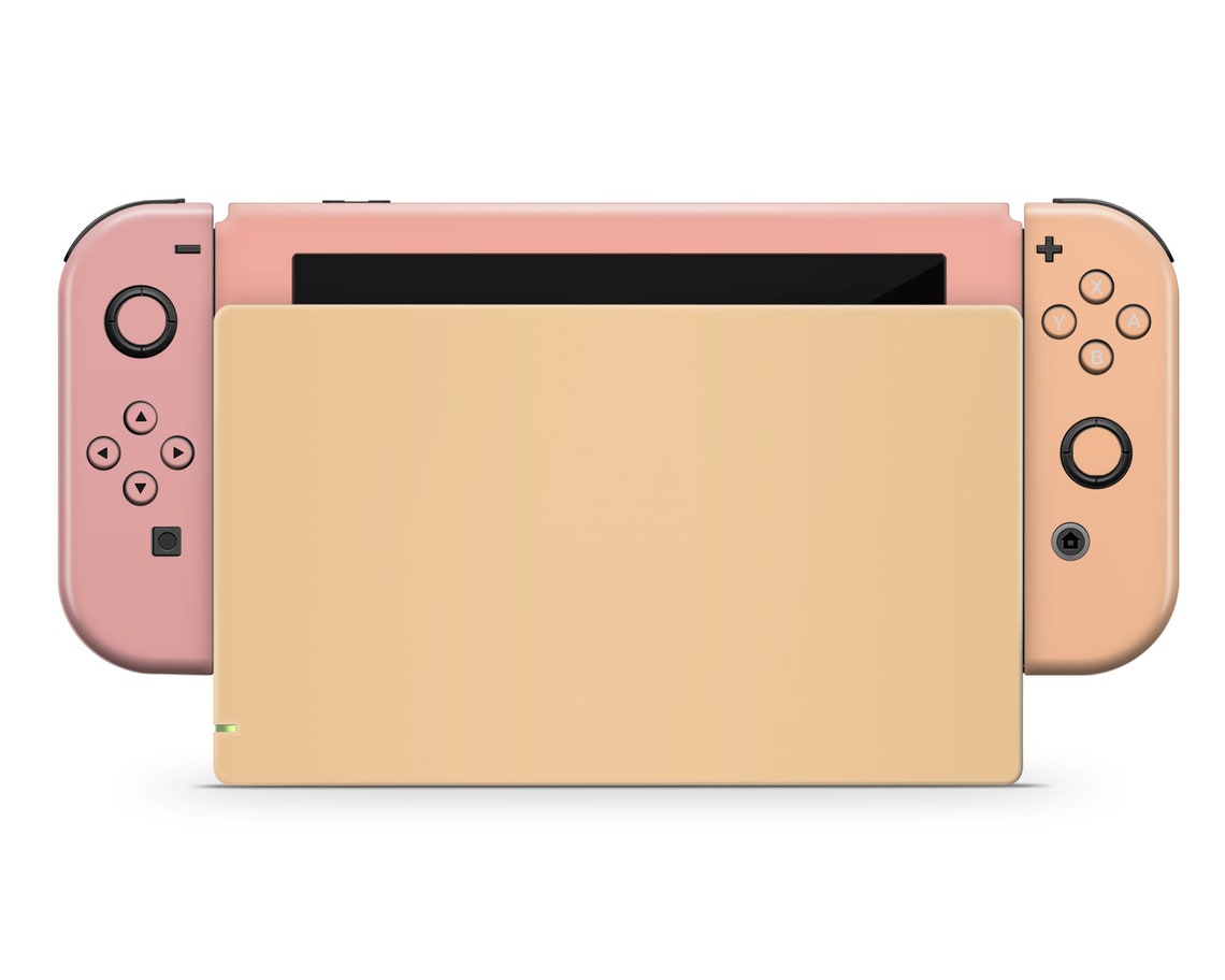 Peach Mango Sorbet Color Blocking Nintendo Switch Skin Summer | Etsy